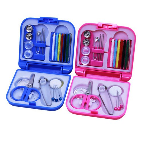 Portable Sewing Kit Mini Travel Box Sewing Tools DIY Kits Needle Home ...