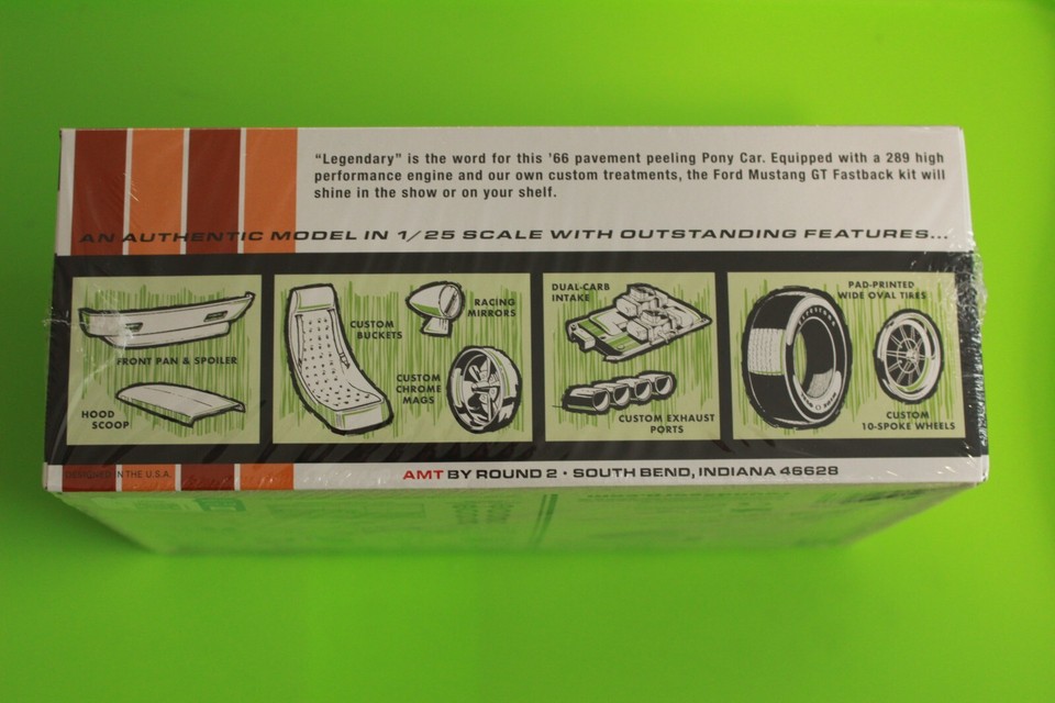 AMT #1305 1/25 '66 Ford Mustang GT Fastback Sealed Model Kit | eBay