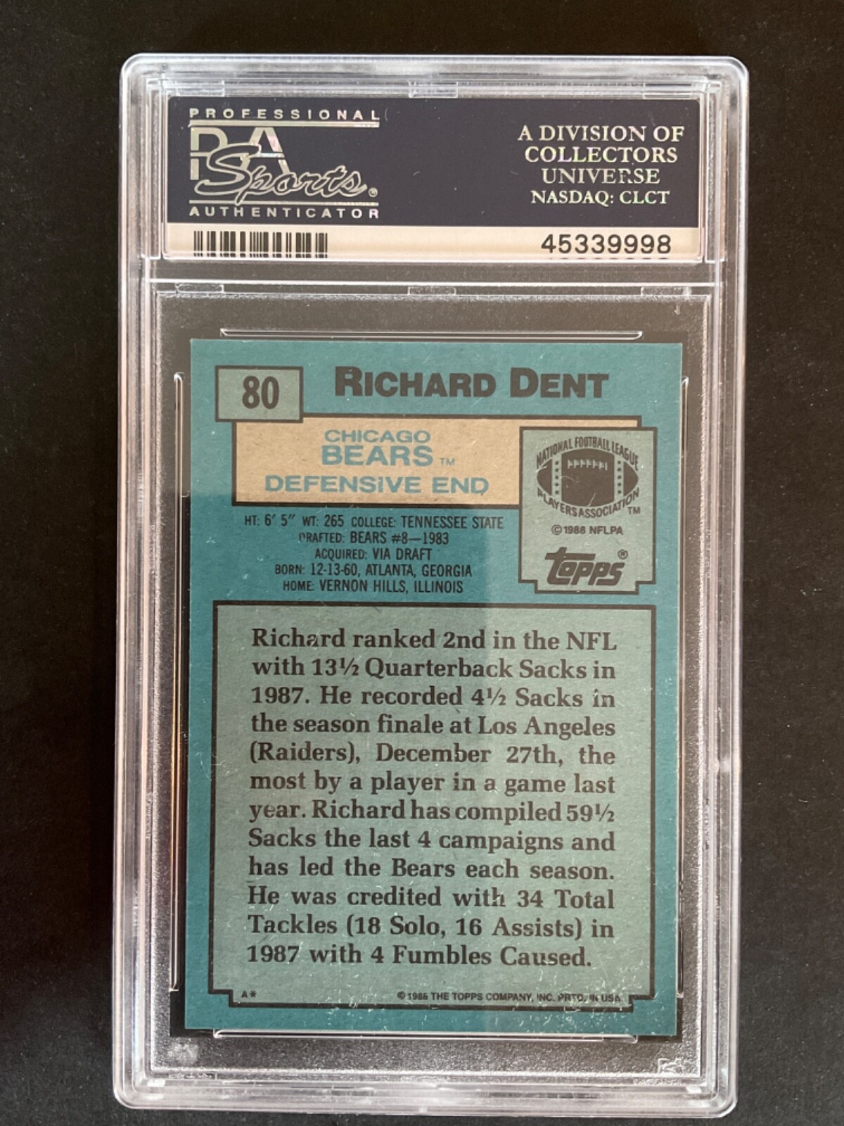 1988+Topps+-+%2380+Richard+Dent for sale online | eBay