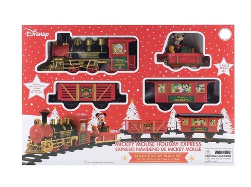 Disney Mickey Mouse Holiday Express 12 Piece Train And Track Set New ...