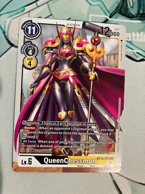 QueenChessmon BT13-073 U Digimon CCG | Versus Royal Knights NM | eBay