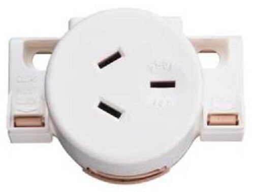 6x Clipsal SINGLE SURFACE SOCKET 10A 3-Pin Quick Connect Termination ...