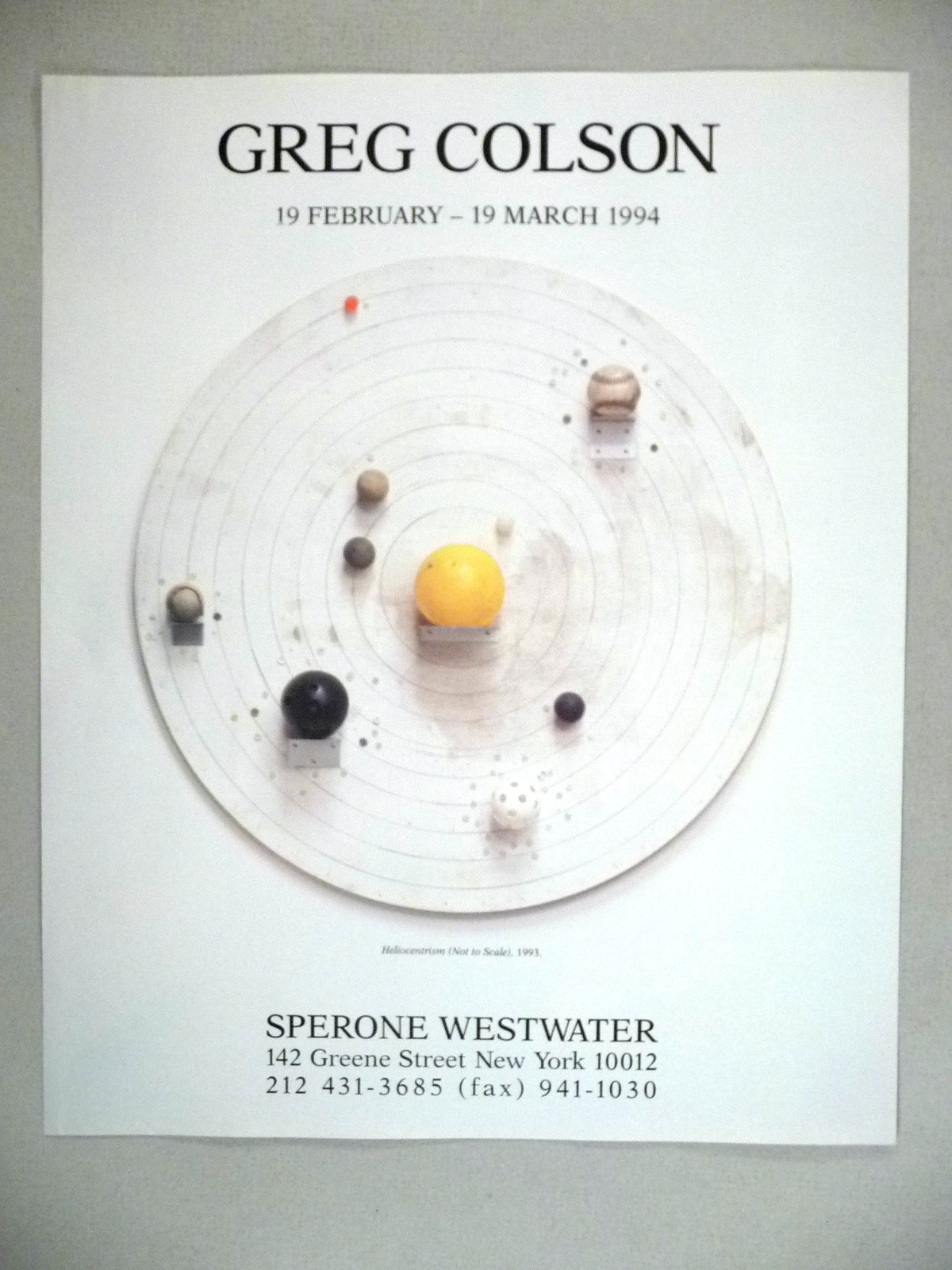 Greg Colson Art Gallery Exhibit PRINT AD - 1994 ~~ Heliocentrism | eBay