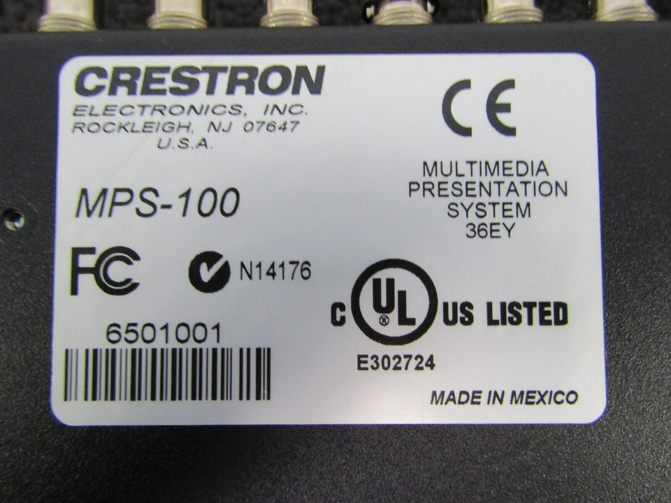 Crestron MPS-100 Multimedia Presentation System | eBay