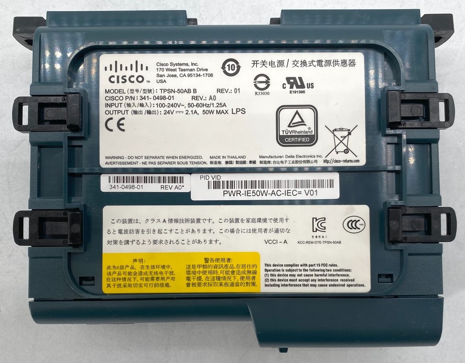 CISCO TPSN-50AB B POWER EXPANSION MODULE 341-098-01 PWR-IE50W-AC-IEC | eBay