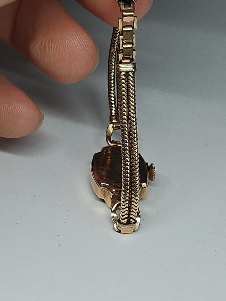 Vintage Bulova Ladies Wristwatch 5AB 14k Rose Gold Filled For PARTS ...