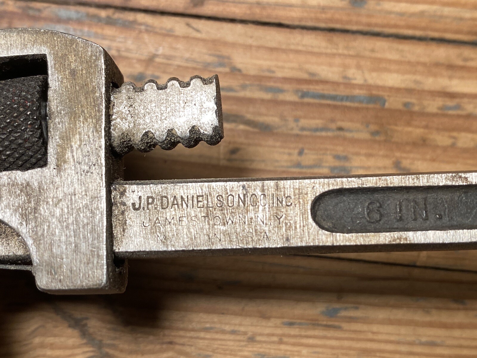 J. P. DANIELSON 6" VINTAGE PIPE WRENCH 1940’s JAMESTOWN NY USA ...