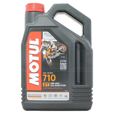 Motul 710 2T 2 Stroke Ester Synthetic Racing Motorcycle Engine Oil - 4 ...