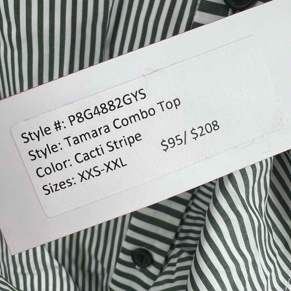 Parker Tamera Combo Top Green Stripe Small New | eBay