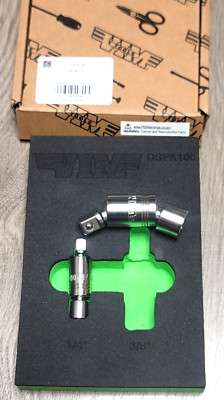 "VIM Tools 1/4"" & 3/8"" Dual Pinless Swivel Universal Adapter Set w ...