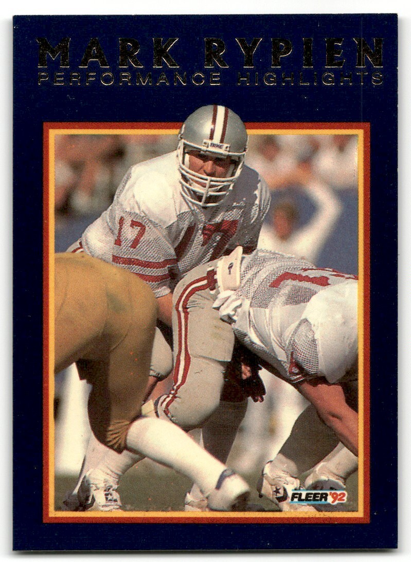 1992 Fleer Mark Rypien Performance Highlights Mark Rypien #2 Washington ...