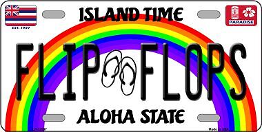Flip Flops Novelty Metal License Plate Tag LP12557 | eBay