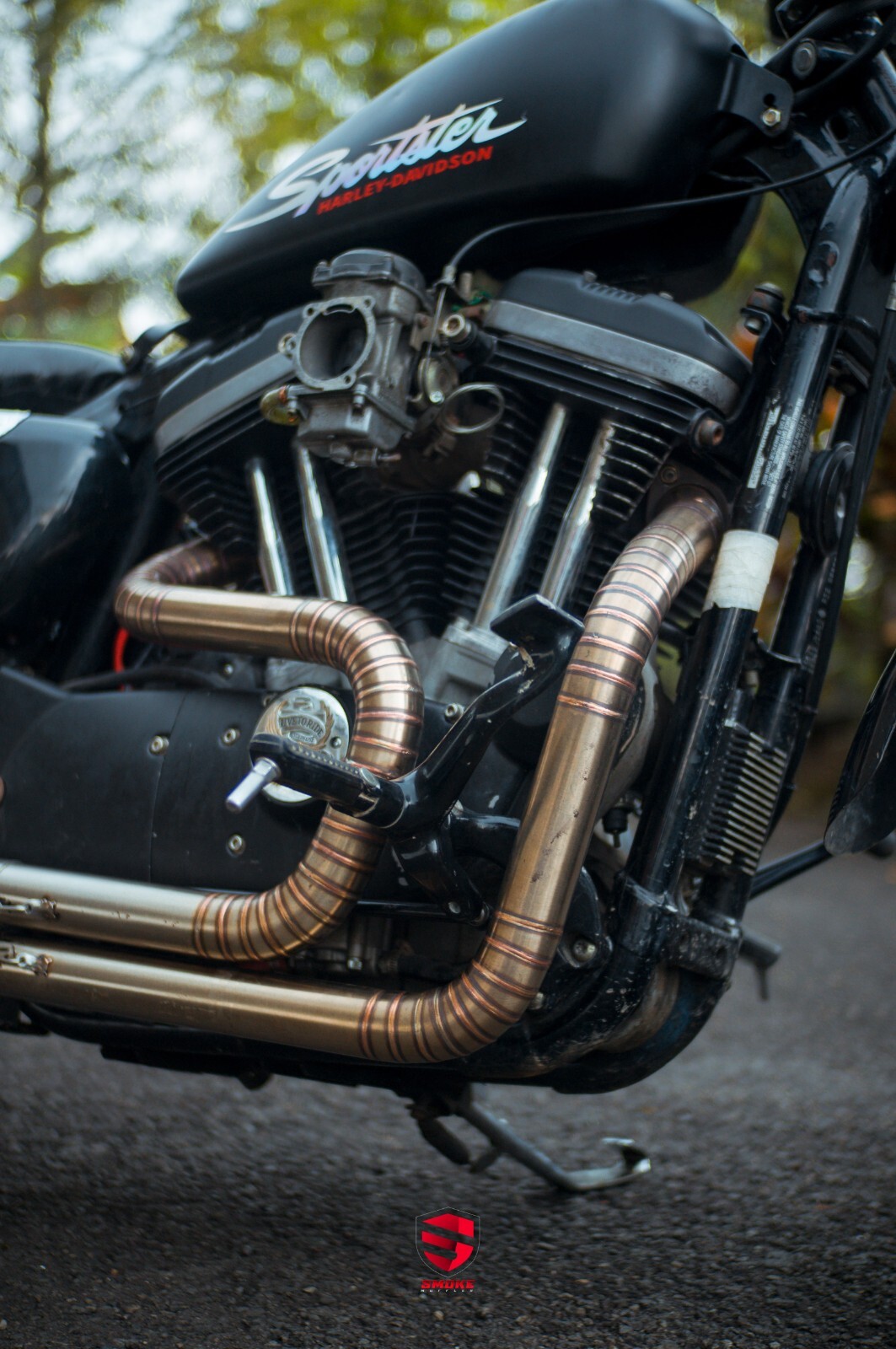 1999-2020 Harley-Davidson Sportster 1200 883 Exhaust pipes System 2-1 ...