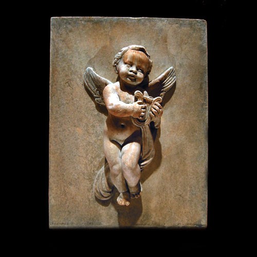 Angel-Eros with Lyre Wall Relief Sculpture Plaque | eBay