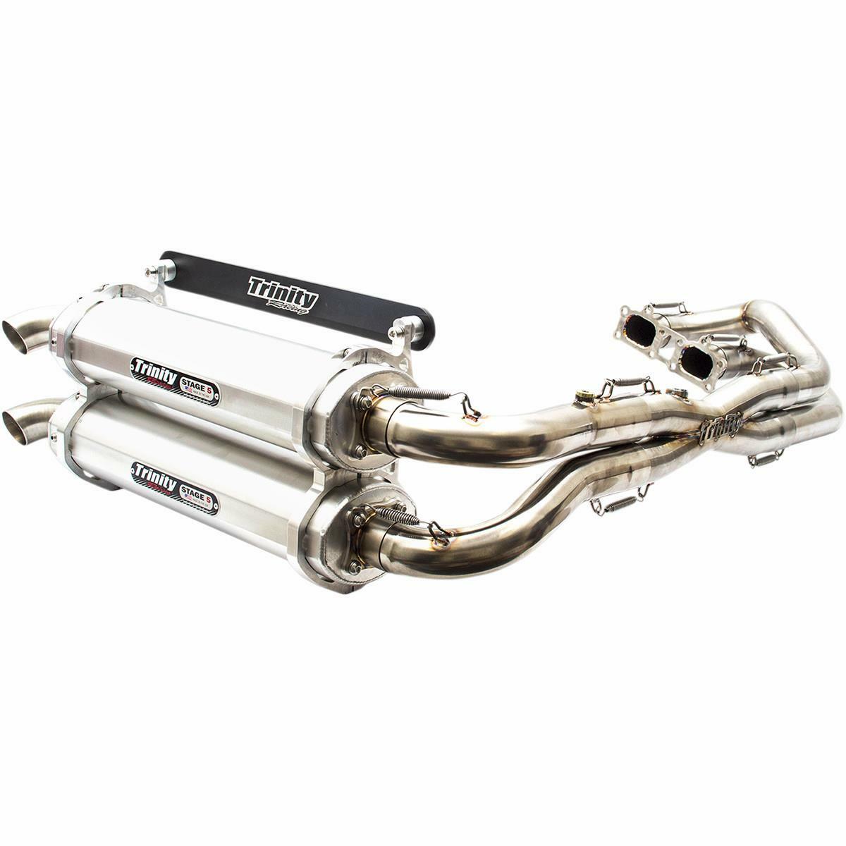 Trinity Racing - TR-4119D - Stage 5 Dual Exhaust System, Brushed ...