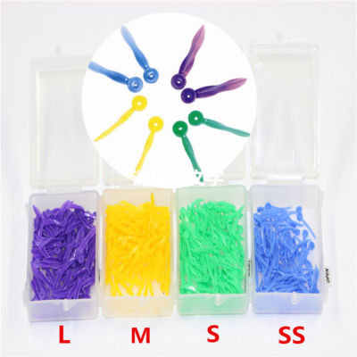 100x Dental Disposable Plastic Round Stern Wedge Holes Wave Poly-Wedge ...