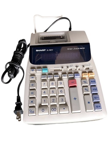 Sharp EL-1801V Portable Electronic 12-Digit Printing Calculator | eBay