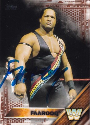 Faarooq Ron Simmons Signed 2016 Topps WWE Bronze Card #88 WCW FSU USFL ...