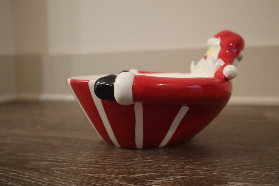 Ceramic Santa Claus Candy Dish Bowl – Christmas Holiday Decor | eBay