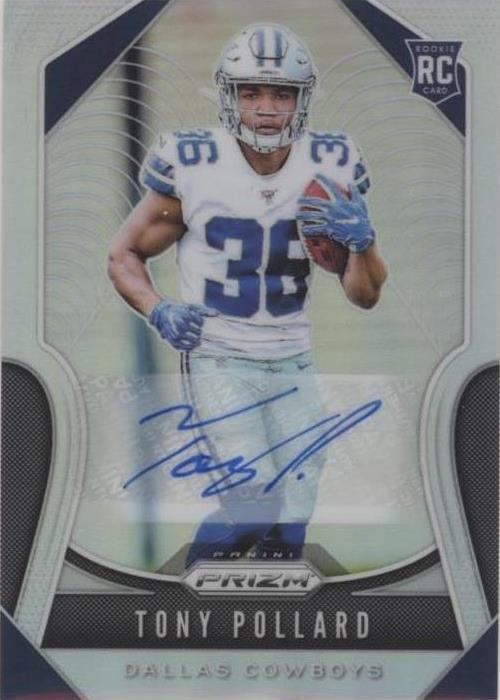 2019 Panini Prizm - Rookies Tony Pollard #339 Silver Prizm Autographs ...