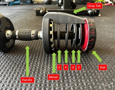 SERIES 1 ONLY - Bowflex Nautilus 552 Dumbbells Replacement Parts Handle ...