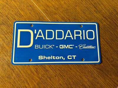 Vintage Auto Dealer Advertising Vanity License Plate DADDARIO Cadillac ...