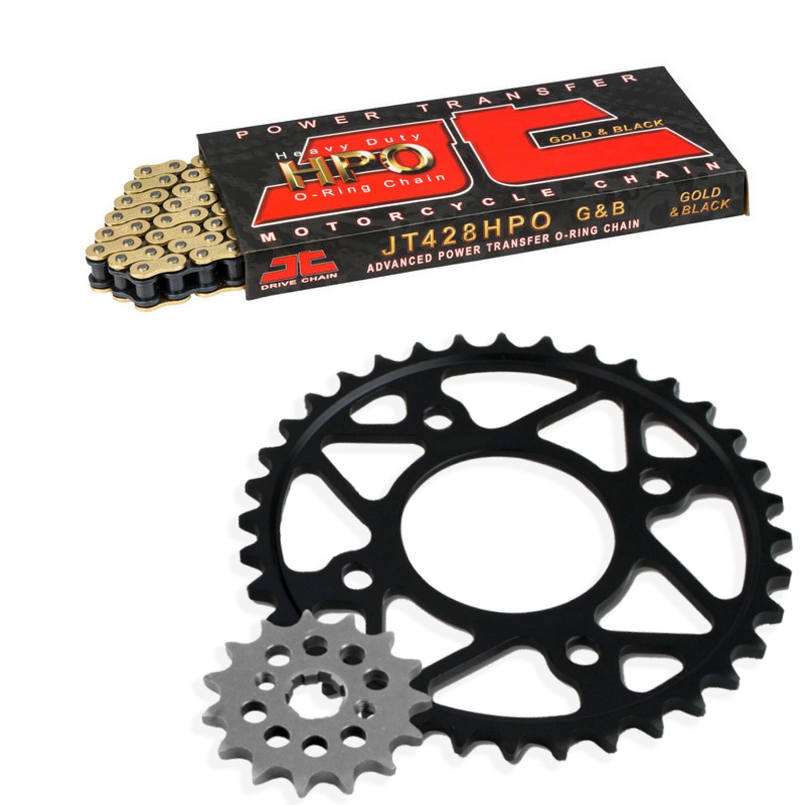 Yamaha RD125 LC1 1984 JT 428HPO Gold O-Ring Chain & Sprocket Kit | eBay.de