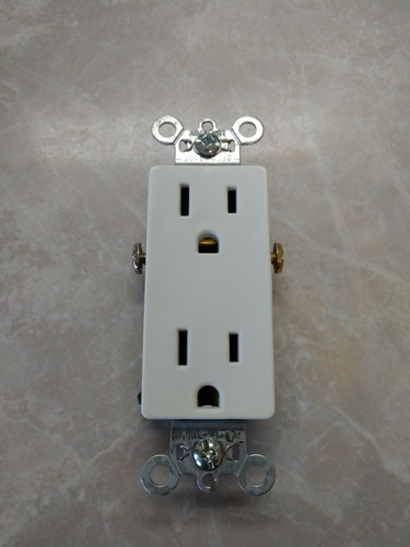 Legrand 26242-W White Decorator Outlet Duplex 15-Amp 125-VAC Receptacle ...