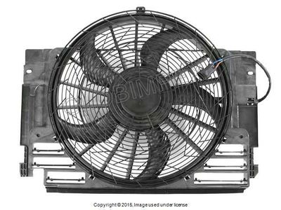 BMW E53 X5 (2000-2006) Auxiliary Fan Assembly with Shroud BEHR HELLA ...