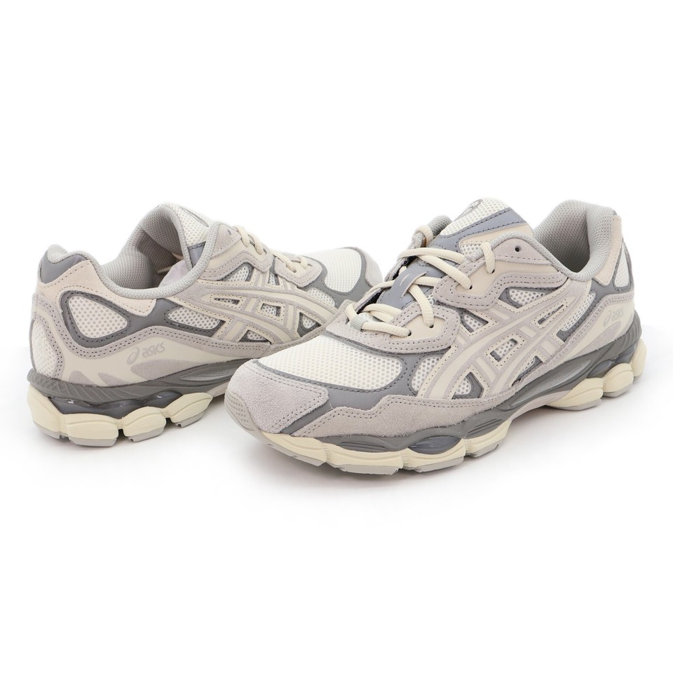 1201A789-103 Asics GEL-NYC Oyster Grey Cream Charcoal Gray Ivory Beige ...