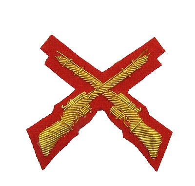 Badge Marksman Gold on Red R1838 | eBay UK