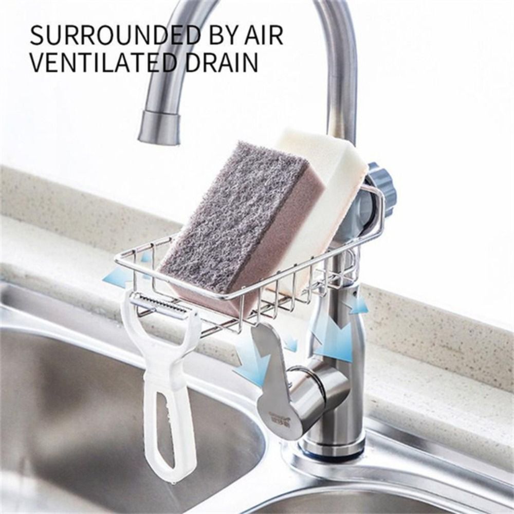 Home Kitchen Bathroom Faucet Sink Sponge Hanging Tap Storage Holder ...