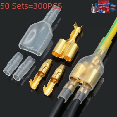 50 Set 4.0 bullet terminal car electrical wire Splitter connector 4mm ...