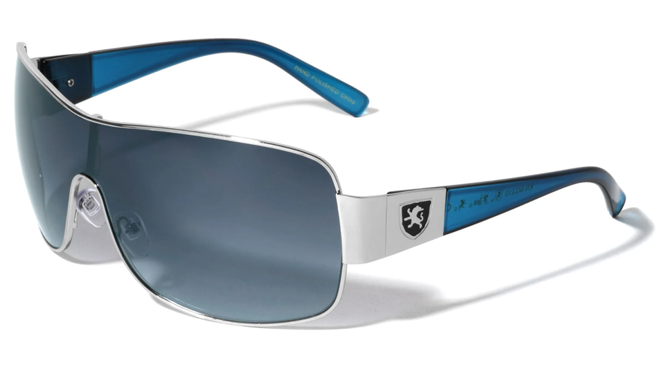 KHAN SPORT ONE PIECE SHIELD LENS AVIATOR SUNGLASSES WRAP AROUND OUTDOOR ...