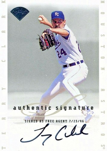 Terry Clark 1996 Leaf Authentic Signature Series On Card Autograph Auto ...
