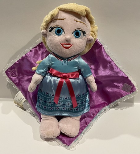 Disney Parks Babies Baby Elsa Frozen with Blanket Plush Doll 12" Clean ...