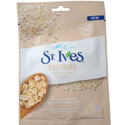 ST. IVES SOOTHING SHEET MASK OATMEAL 1 SHEET MASK (LOT OF 10) | eBay
