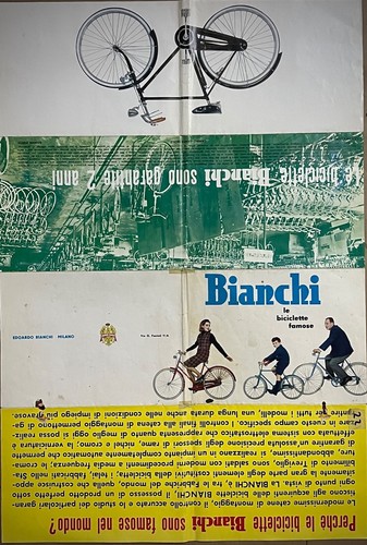 Bianchi Cycles Poster Advertising Original - '50 | eBay