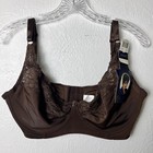 Delta Burke Bra Size 40DD Brown Lace Underwire Style# DB2724 | eBay