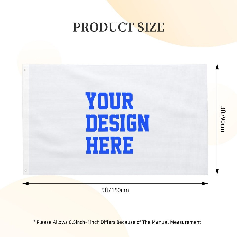 Custom Printed 3x5 ft Flag Double Sided Banner Personalized Garden Flag ...