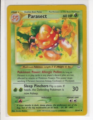 PARASECT NEO REVOLUTION SET POKEMON CARD 35/64 LP | eBay