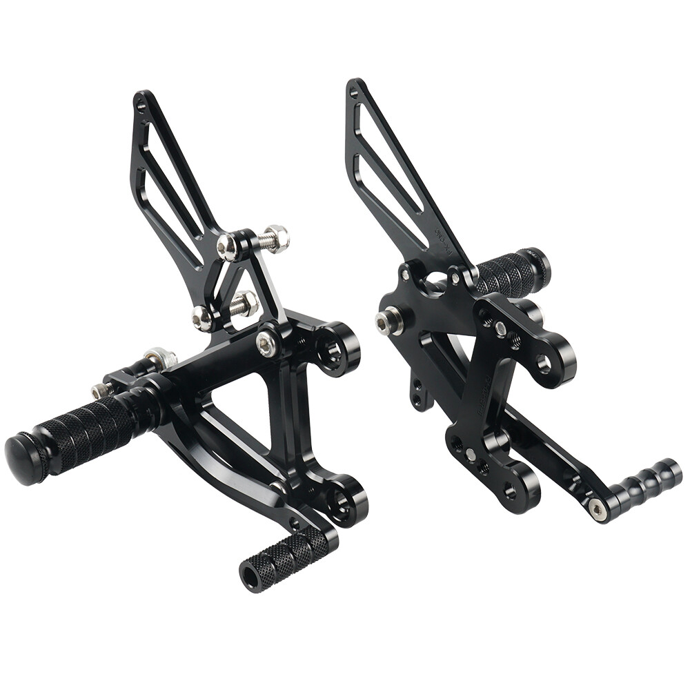 CNC Rear Sets Foot Pegs Rearsets Black For Kawasaki Ninja ZX-6R ZX-9R ...