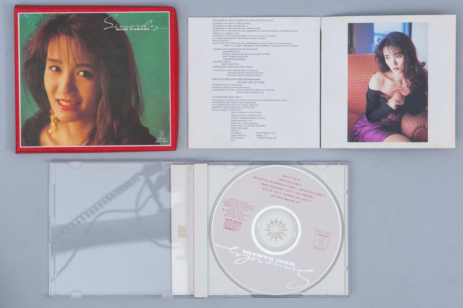Mari Hamada ‎– Sincerely Japan CD w/ Obi Box 1989 Invitation ‎VDR-1661 ...