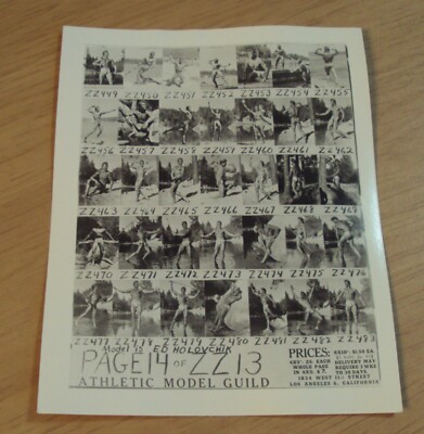 VTG 1960's ATHLETIC MODEL GUILD (AMG) Index Card CATALOG Photo~ED ...