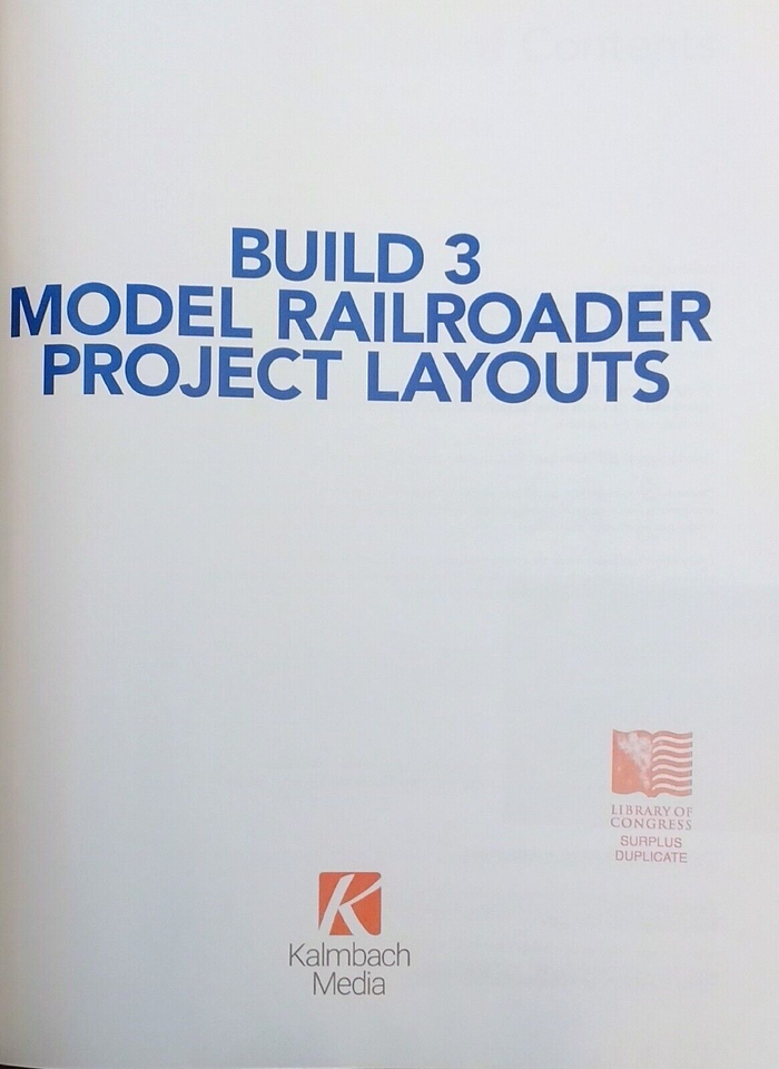Kalmbach Publishing Co. Three Model Railroad Project Layouts KAL12821 ...