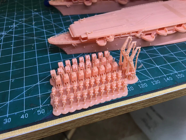 3D Printed 1/700/2000 WWII Italian Aircraft Carrier Skyhawk Unpainted ...