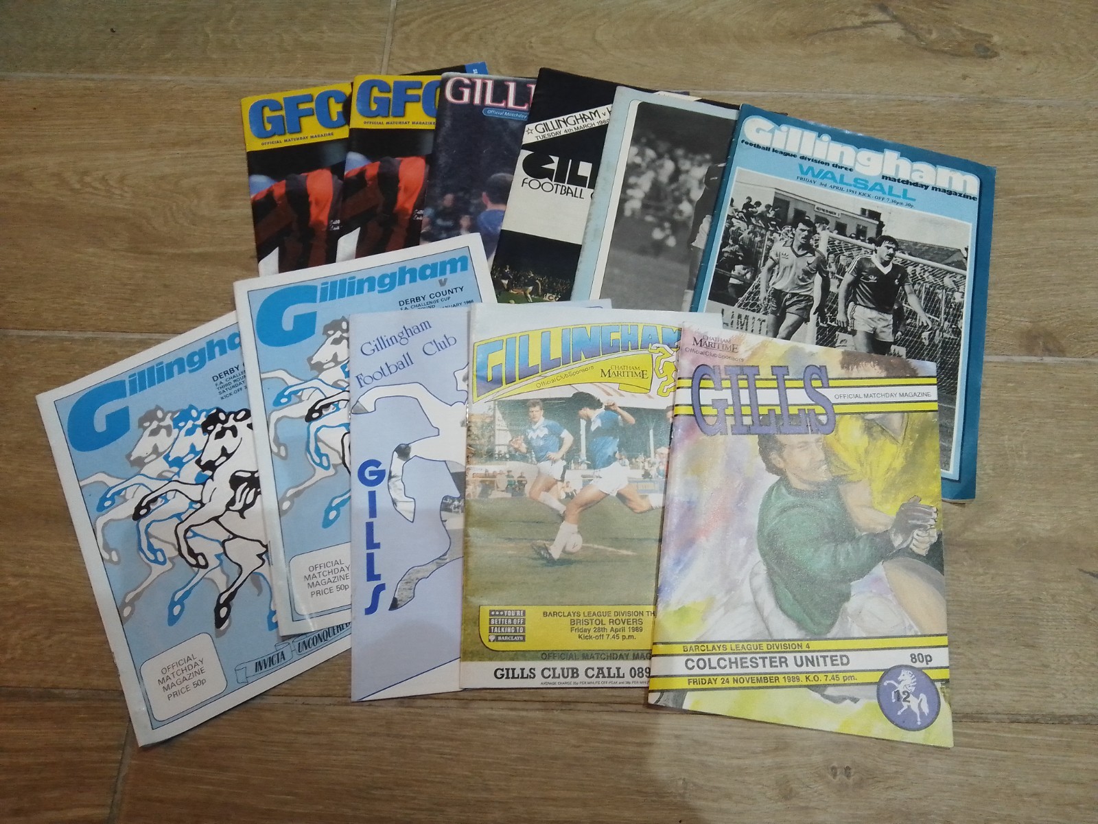 GILLINGHAM FC JOB LOT PROGRAMMES 8-1980s & 3-1990s. | eBay UK