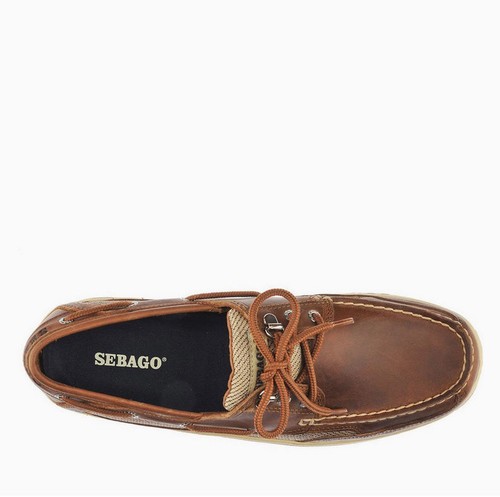 Sebago Clovehitch Waxed Leather Men's Boat Shoes Assorted Colours NEW ...