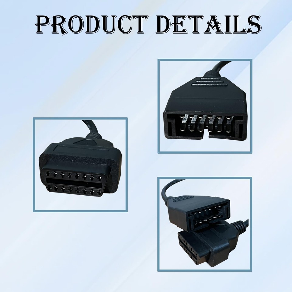 OBD1 Scanner Connector, GM Adapter Scanner Cable Connector, GM 12 Pin ...