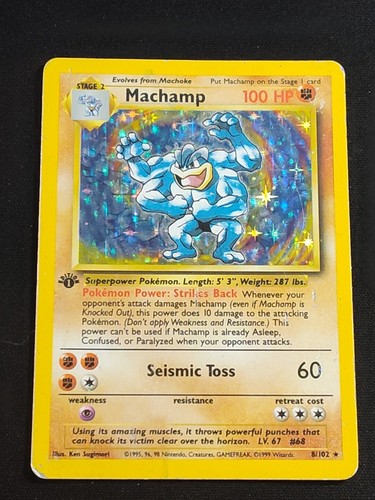 Machamp Pokemon TCG Deck Exclusive Holo Foil 1st Edition Rare Card ...